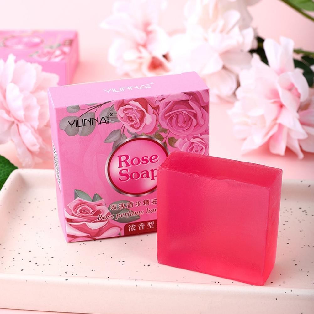 Handmade Rose Soap Long-Lasting Fragrance Rose Essential Oil Soap ...