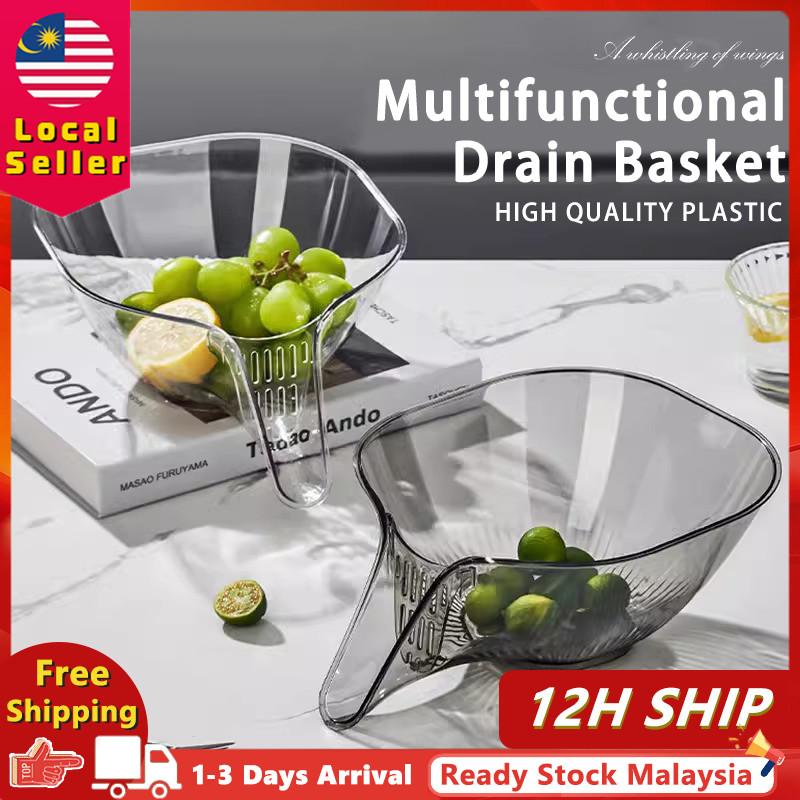 [Local Seller] Multifunctional Draining Basket Rice Noodle Sieve Simple ...