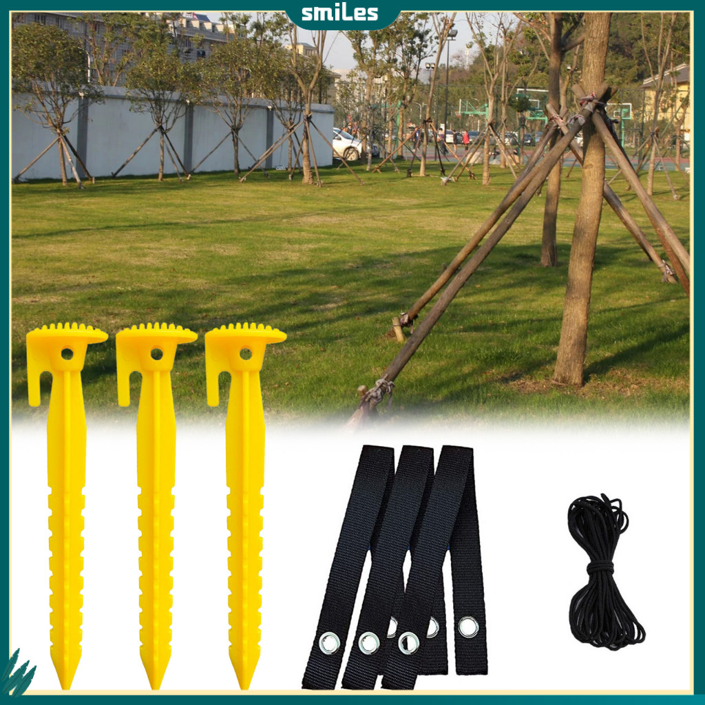 smiles| 1 Set Tree Correction Plant Support Anchors Flat Wrap High ...