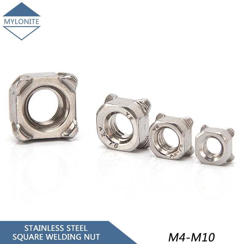 304 Stainless Steel Square Weld Nuts Corner Spot Welding Soldering Nut ...