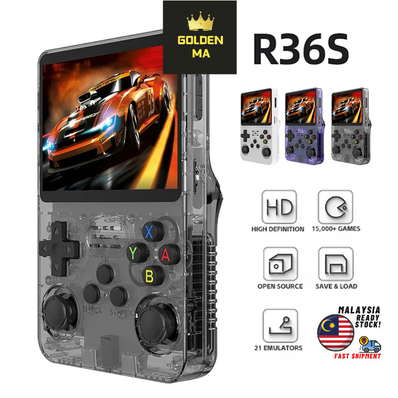 R36S Retro Handheld Video Game Console Linux System 3.5 Inch IPS Screen ...