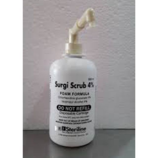 SURGI SCRUB 4%- STERILINE- CHLORHEXIDINE GLUCONATE FOAM FORMULA 800ML ...