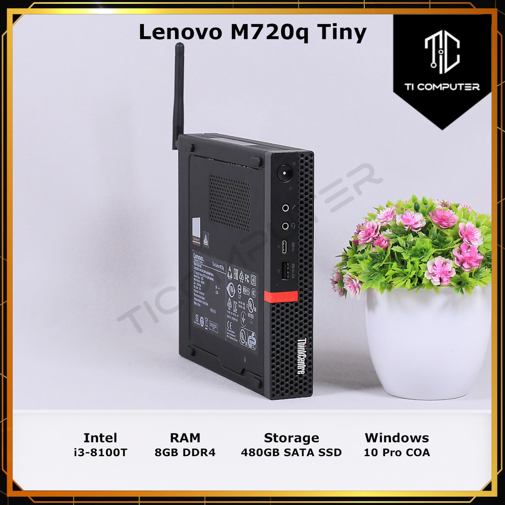 Lenovo ThinkCentre M720q Tiny Intel Core i3-8100T 8GB DDR4 RAM 480GB ...