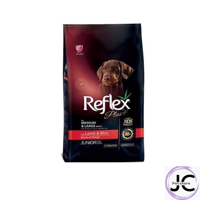 Reflex Plus Medium & Large Breed with Lamb & Rice (Junior) Dog Food 3kg ...