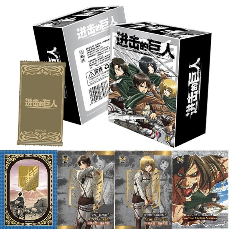 2024 New Attack on Titan Cards Eren Jaeger Mikasa Collection Cards ...
