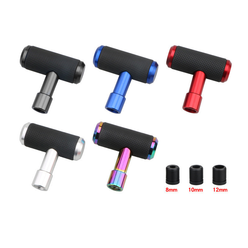 PU Leather Gear Shift Knob Aircraft Joystick T-Handle Hammer Fit for AT ...