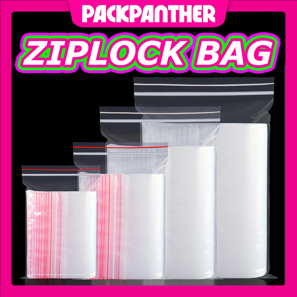 PACKPANTHER 100pcs Zip Lock Bag Beg Plastik Self Seal Bag Plastic ...
