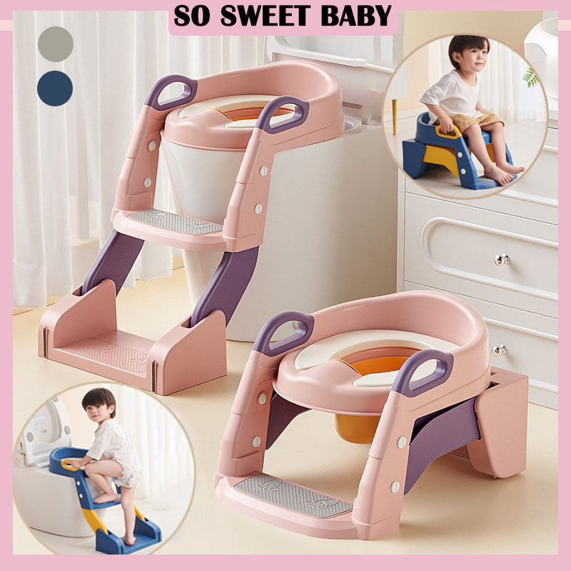 Potty Ladder Training Toilet Ladder Foldable Kid Toilet Seat Bowl ...