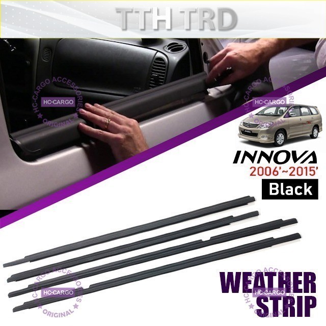 Toyota Innova 2006 - 2015 Car Outside Window Black Moulding ...