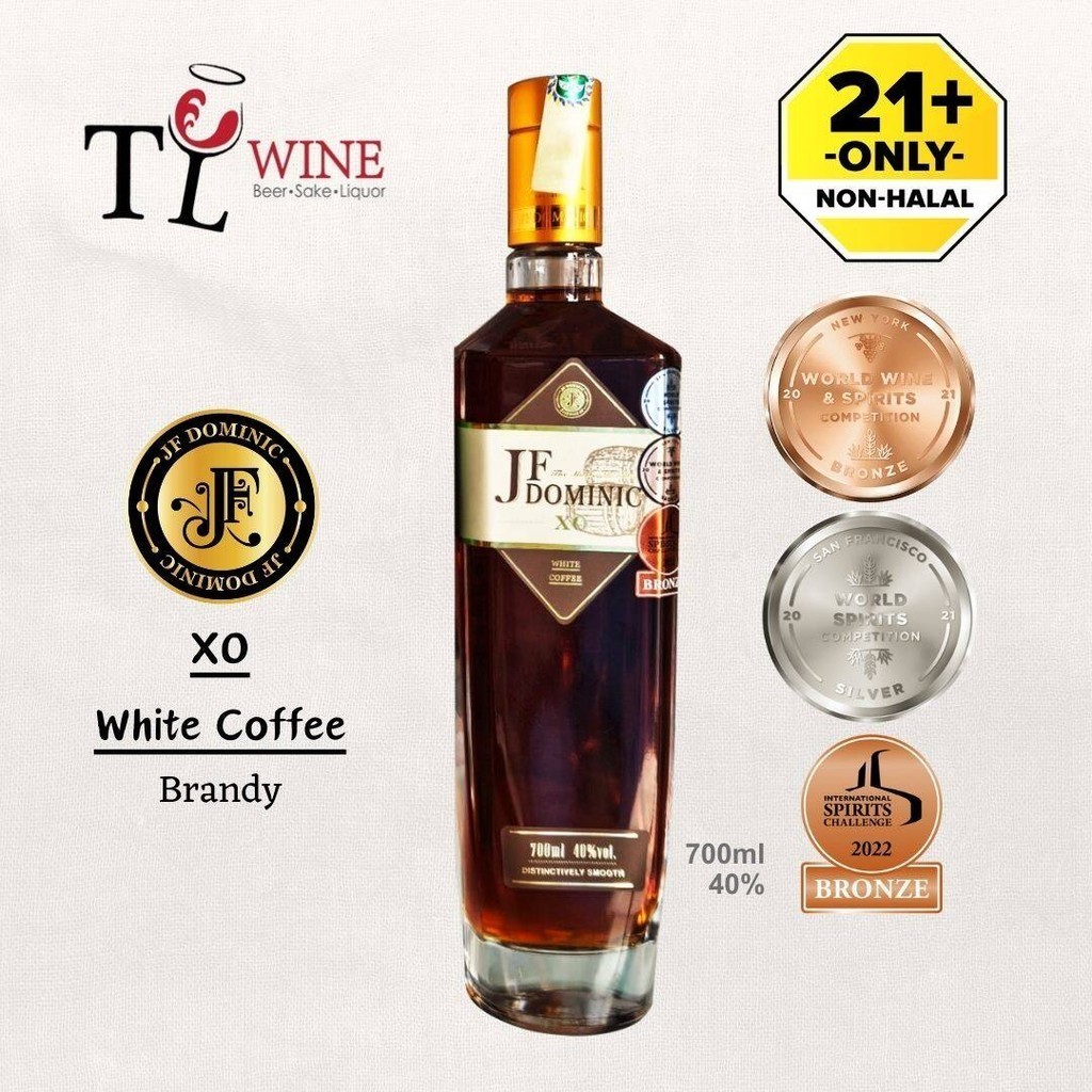 JF Dominic XO Brandy White Coffee 700ml ALC: 40% Duty paid 100% ...