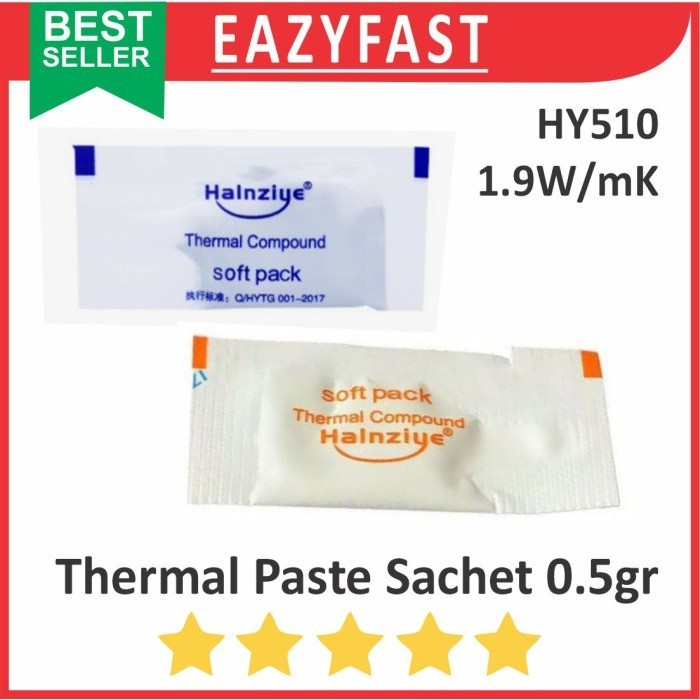 Thermal Paste Sachet 0.5gr HY510 Paste Heatsink IC CPU Transistor VGA ...