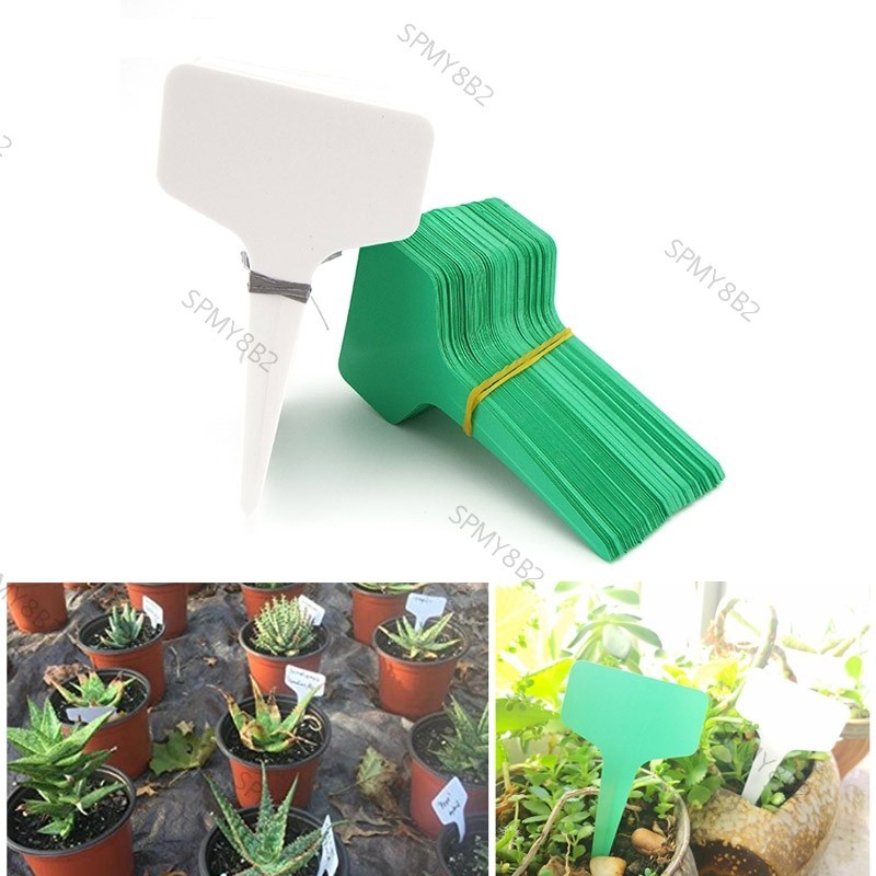 100pcs Plant Tag T Type Plant Markers Label Nursery Pots GardenTool for ...