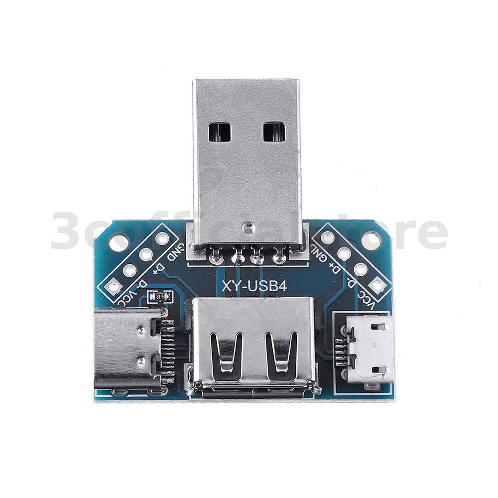 USB Adapter Board Male to Female Micro Type-C 4P 2.54mm USB4 Module ...