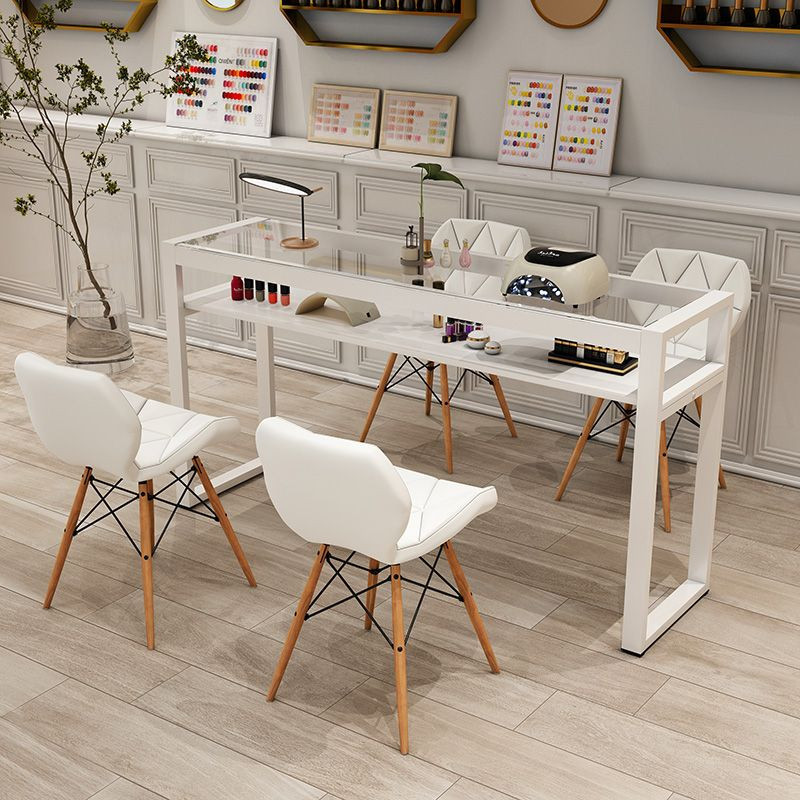 Tempered Glass Dressing Table Small Apartment Leisure Dressing Table ...