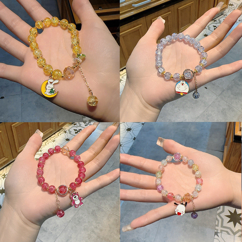 Christmas New Style Sanrio Pop Flower Crystal Beaded Bracelet Pug ...