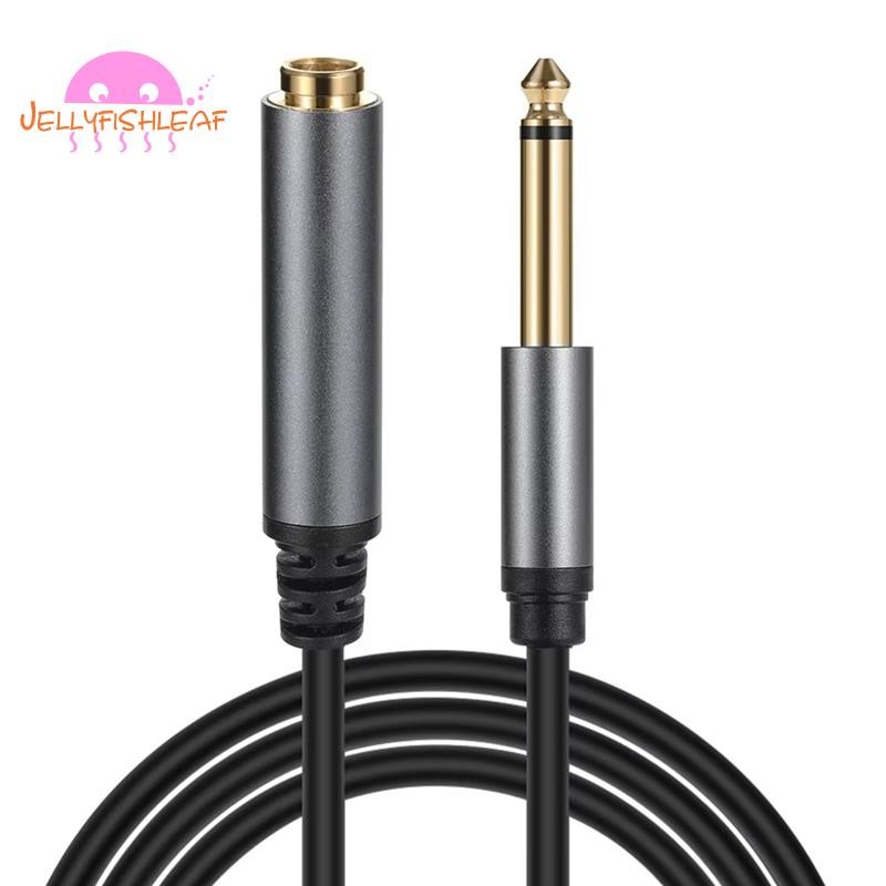 Gold Plated 6.35mm to Female Mono Jack Audio Cable for Amplifier Mixers ...
