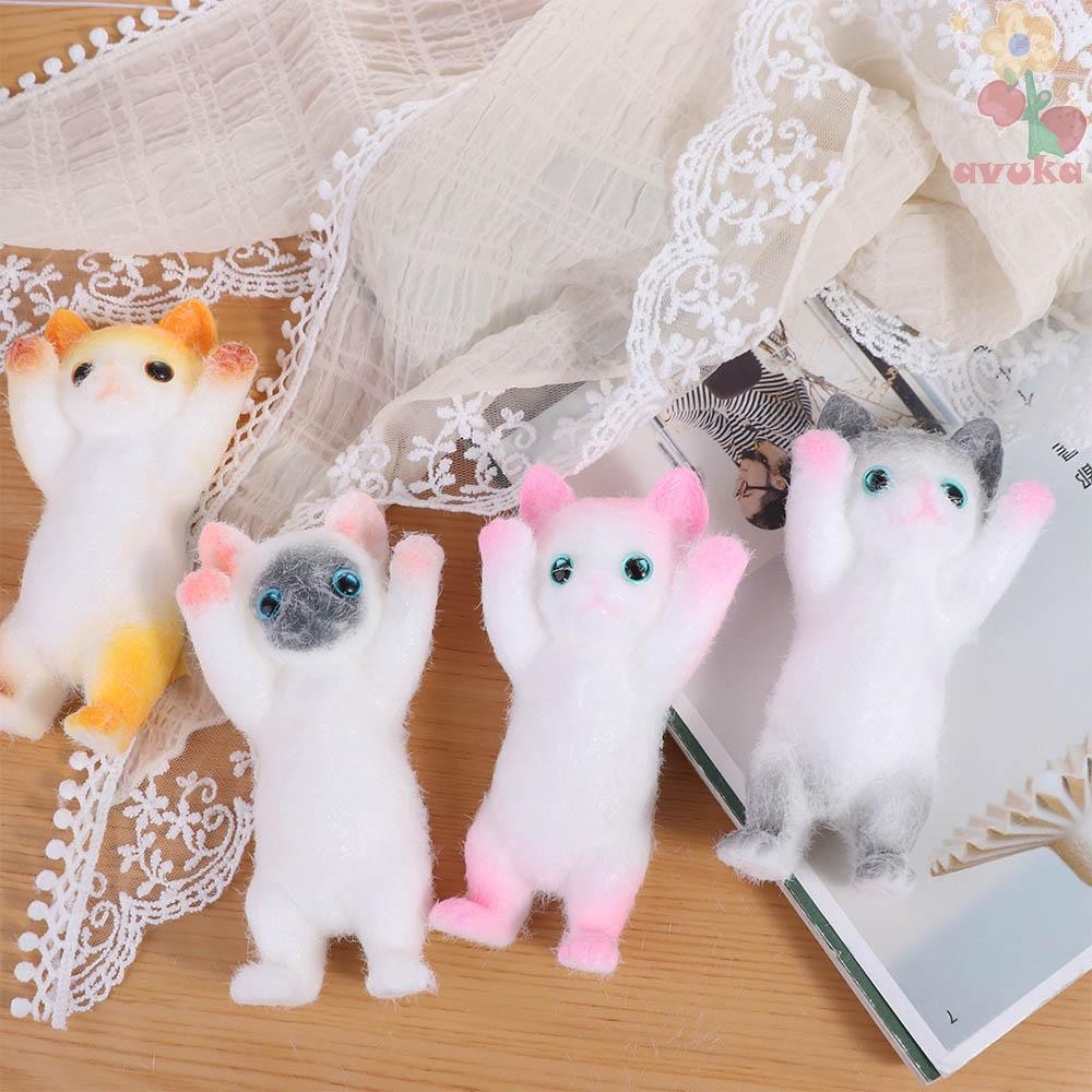 AVUKA Cat Doll Squeeze Toy, Slow Rebound Cartoon Simulation Cat Squeeze ...