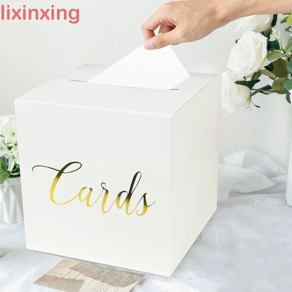 LIXINXING Wedding Card Box, Cardboard Elegant Gift Card Box, Envelope ...