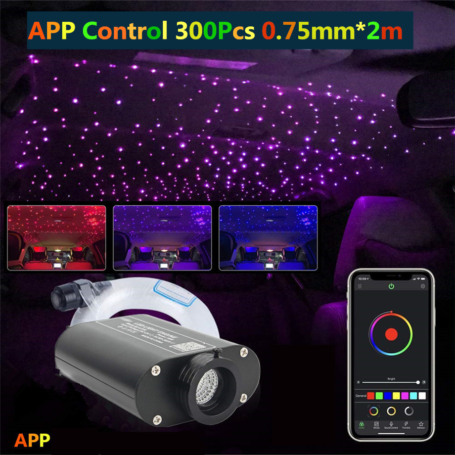 12W Smart APP Control RGB LED Roof Fiber Optic Starlight Atmosphere ...