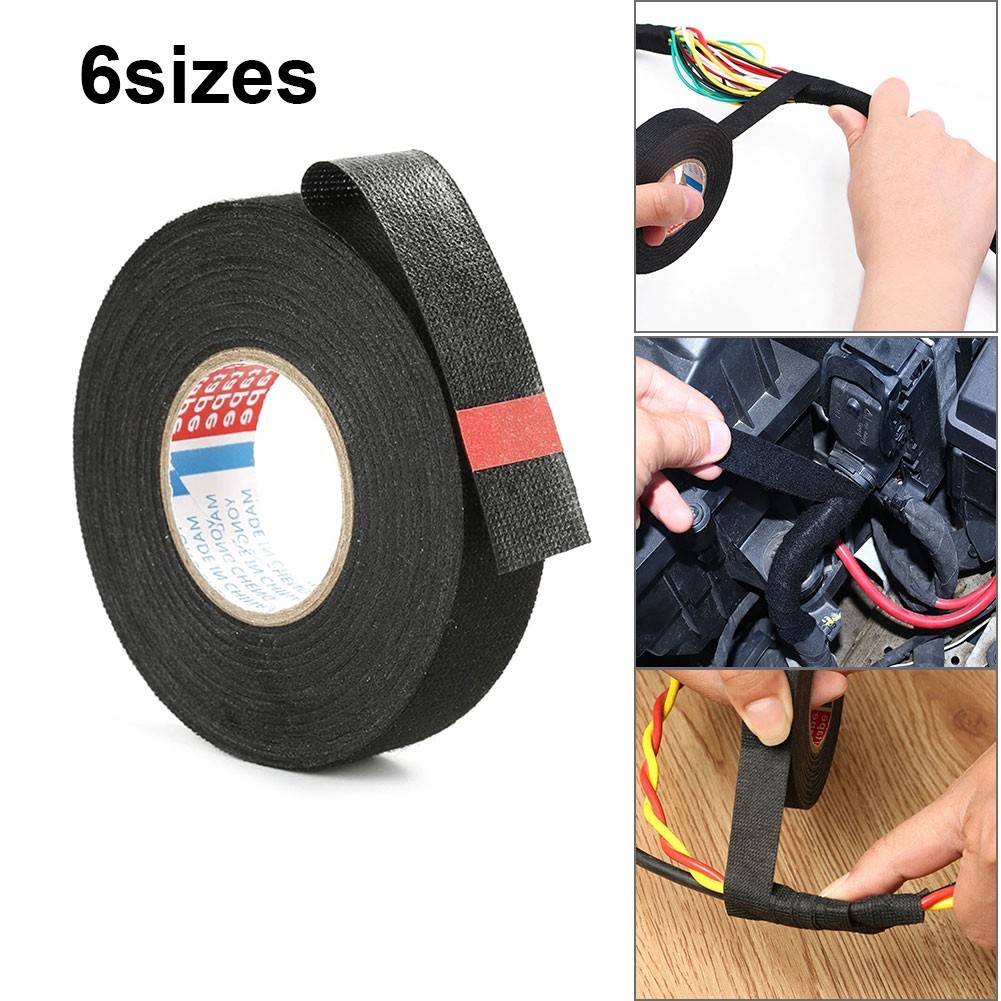 9-19mm Car Wiring Loom Tape Adhesive Fabric Harness Insulation ...
