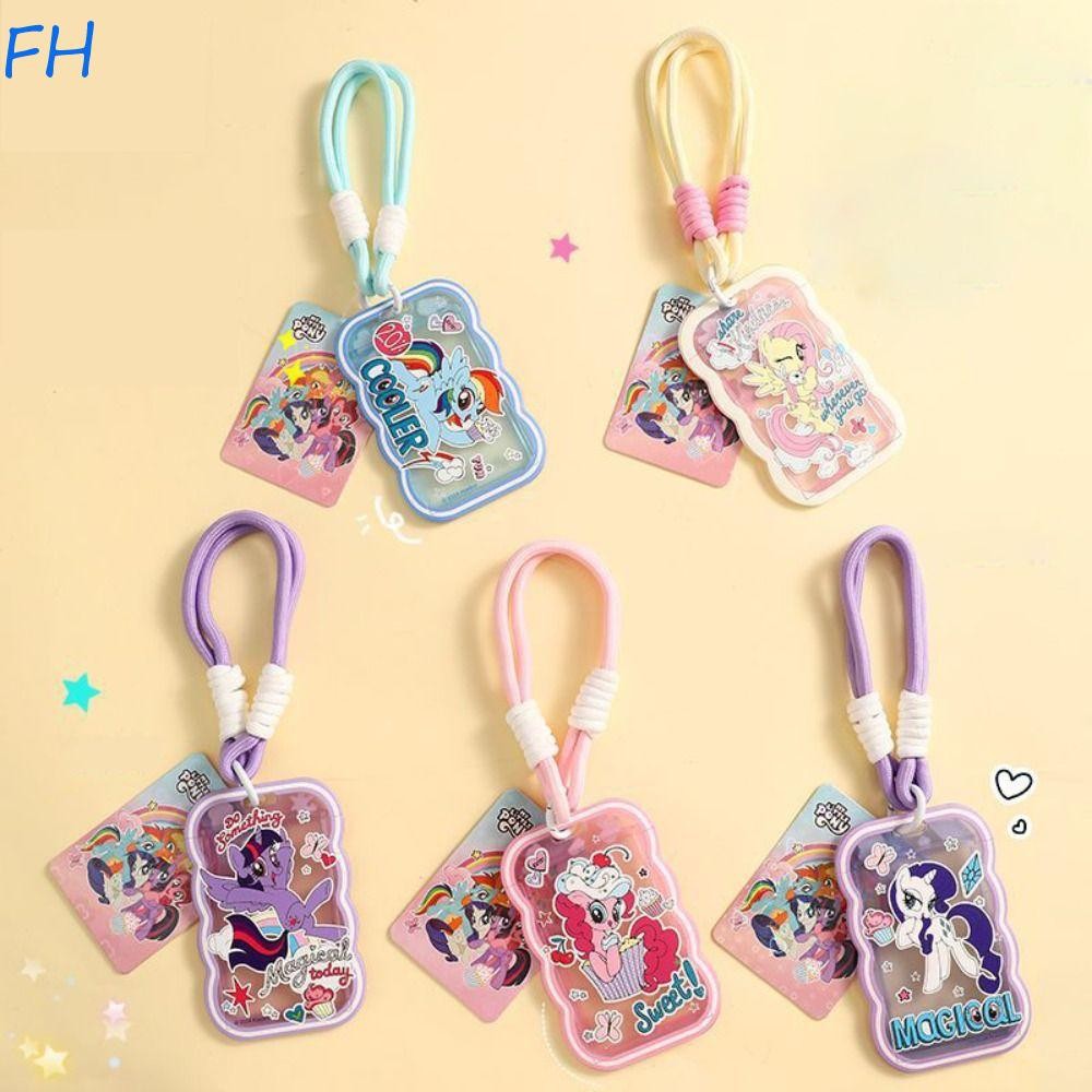 FENGHA Little Pony ID Card Holder, Cartoon Anime Card Cover Keychain ...