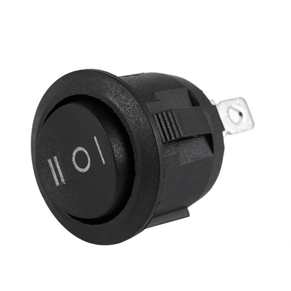 【hot】On/Off/On Black Round Rocker Switch Car Automotive 20mm SPDT ...