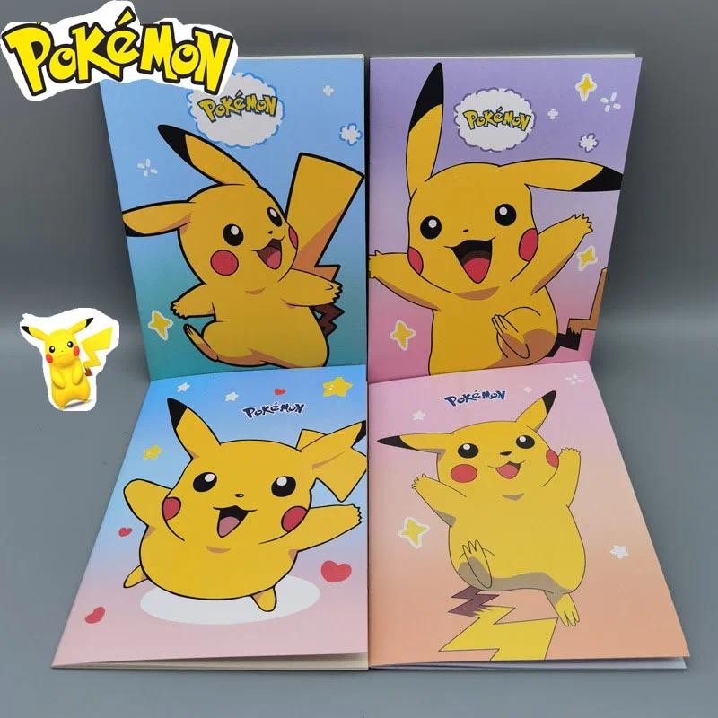 Anime Pokemon Pikachu Notebook Cartoon Pen Student Writing Book Notepad ...