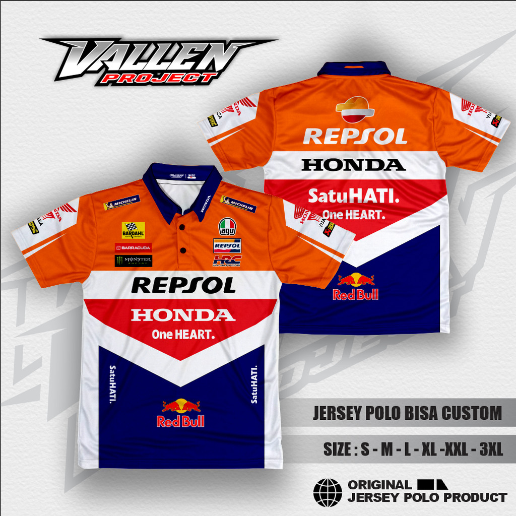 Honda Repsol MotoGP Polo Collar Jersey T-shirt | Shopee Malaysia