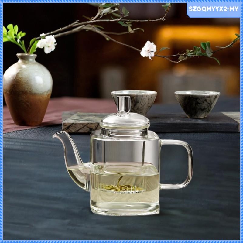 [SzgqmyyxcbMY] Glass Teapot Loose Leaf Tea Maker W/ Removable Strainer ...