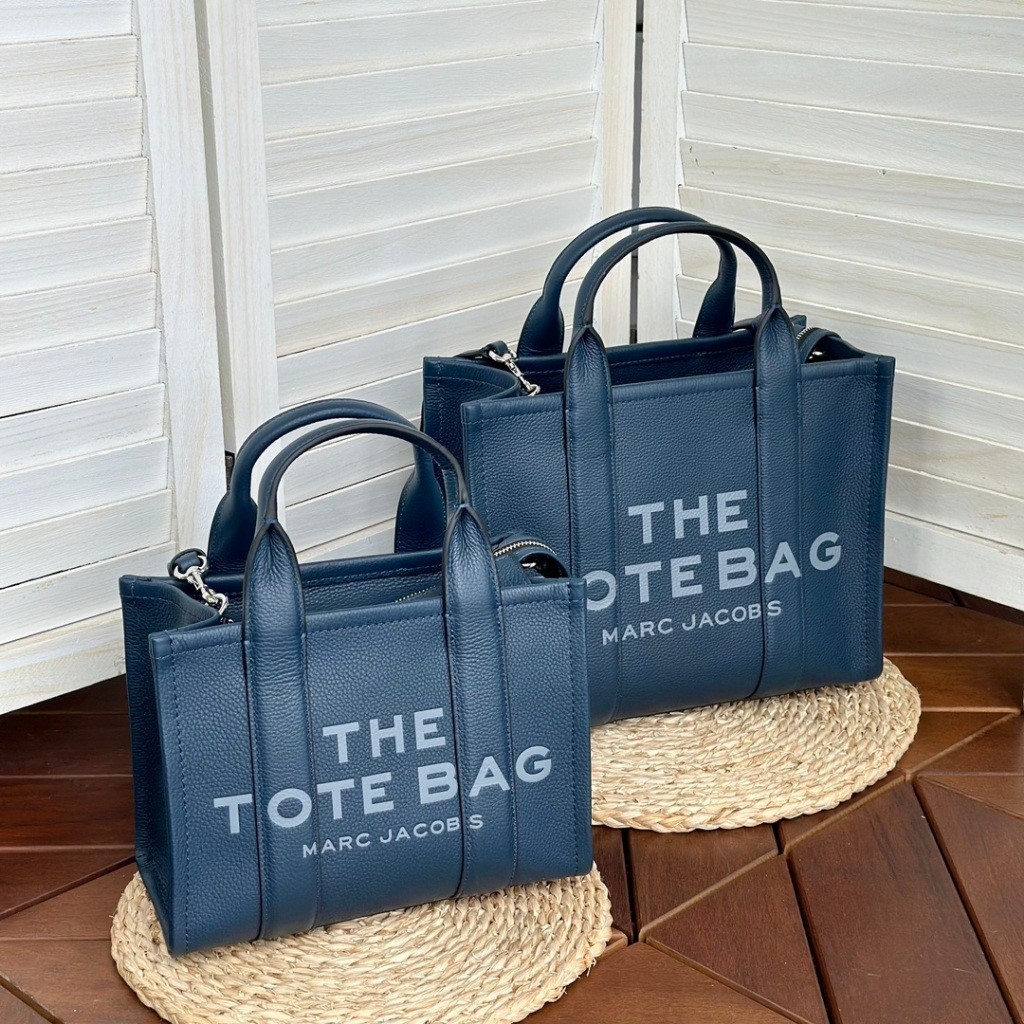 Dark Blue Mini/Small Tote leather tote | Shopee Malaysia