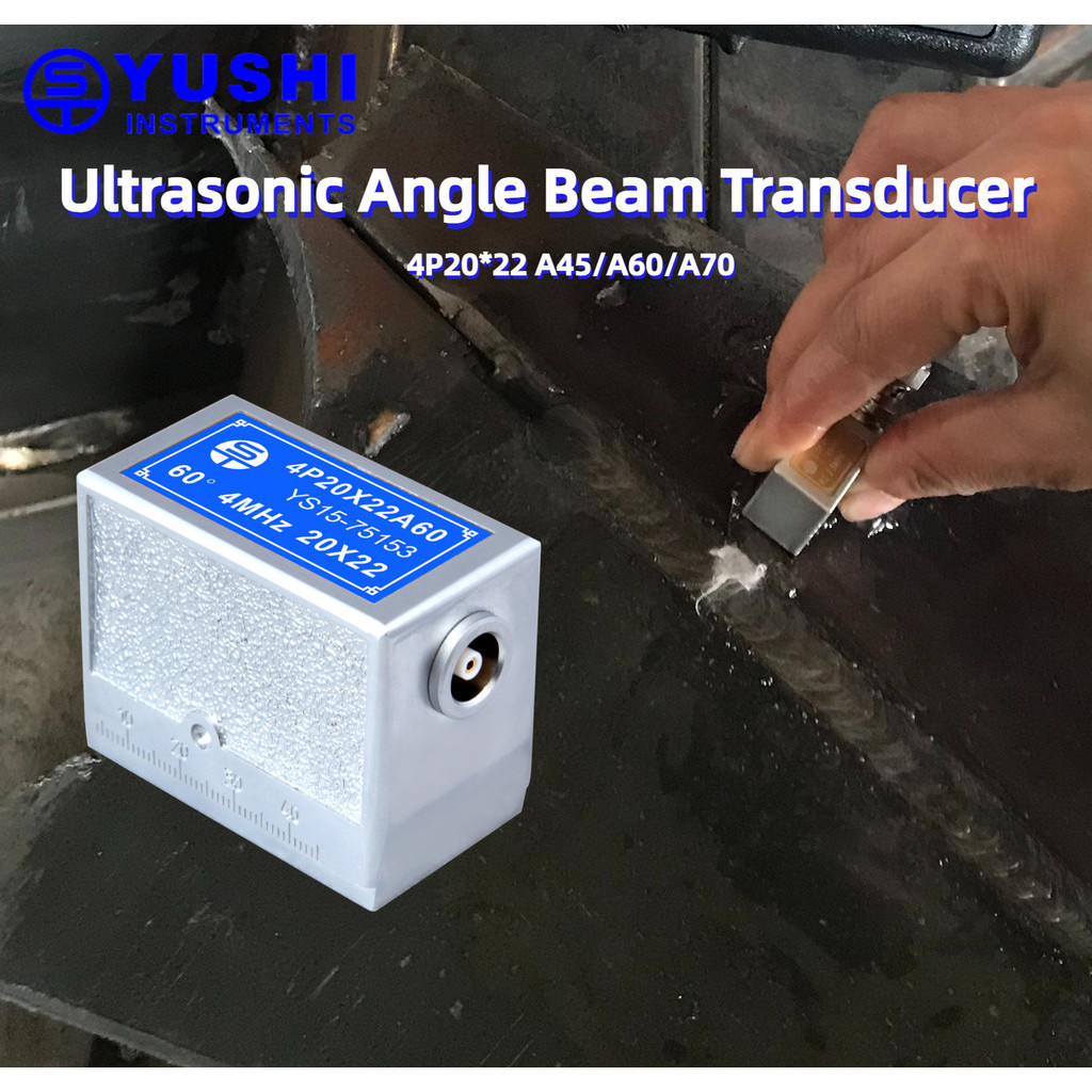 YUSHI 4MHz 20*22 Ultrasonic Angle Beam Transducers for Ultrasonic Flaw ...