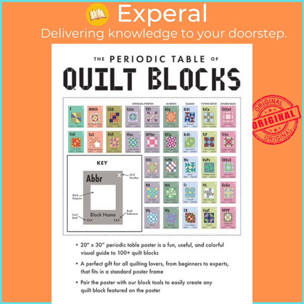 [English - 100% Original] - Periodic Table of Quilt Blocks Poster - 20 ...
