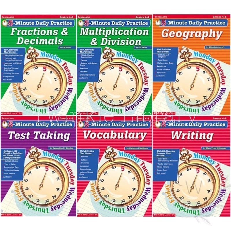 Physical Book 5-Minute Daily Practice Mathematics/Fractions & Decimals ...