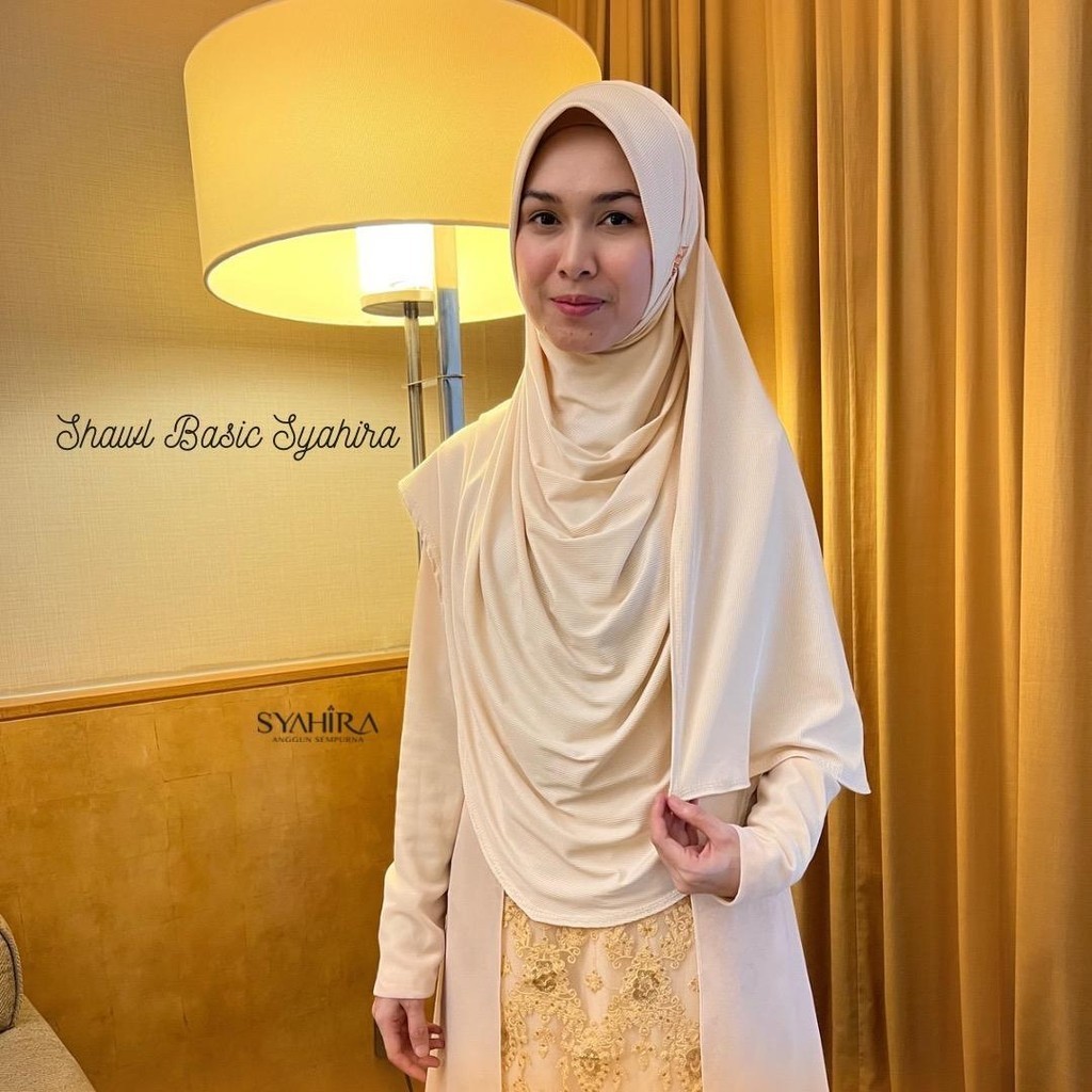 Basic Instant Shawl Labuh Ironless Material Ribbed TUDUNG SYAHIRA ...