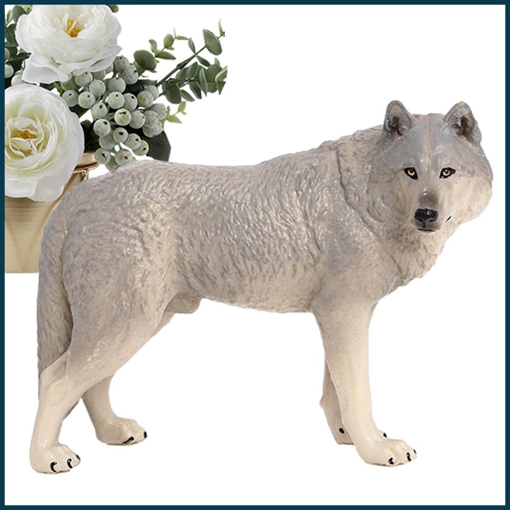 Wolf Figurines Realistic Wolf Forest Animal Figurines Wolf Solid ...