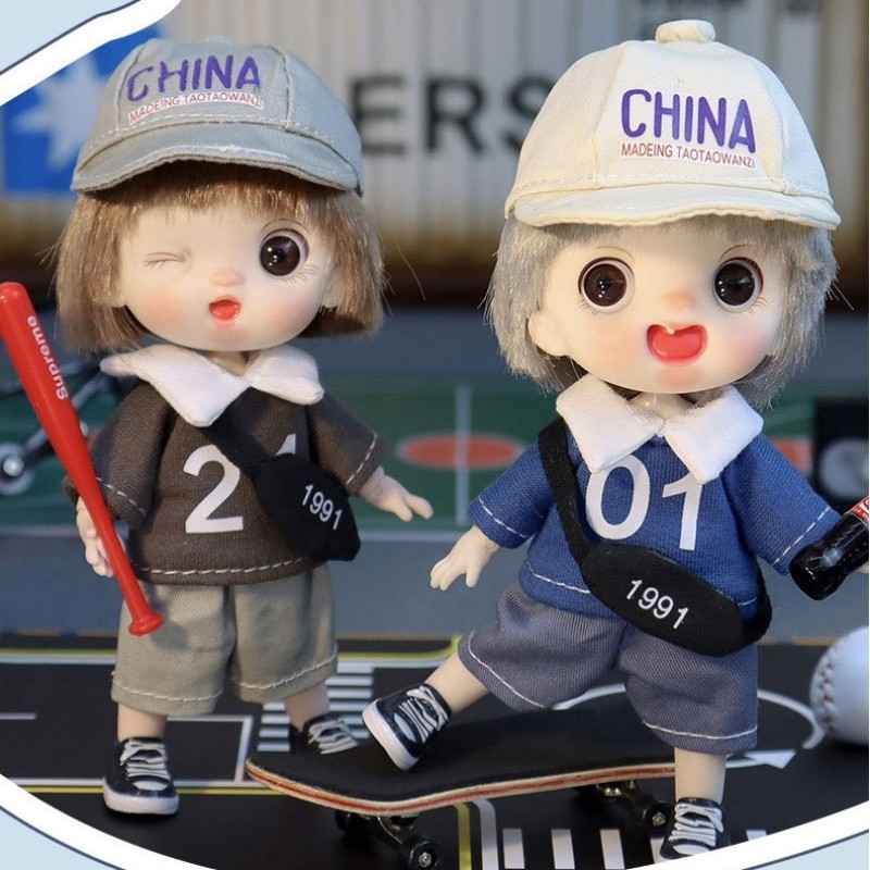 New 14cm BJD Doll Cute Smiley Boy Movable Joint Doll with High Quality ...
