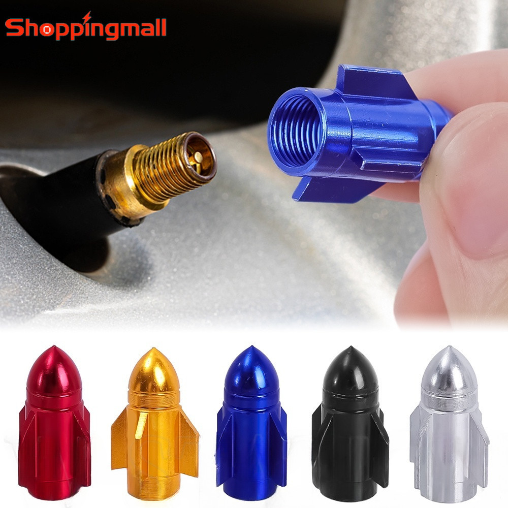 [Sunshine] Creative Rocket-Shaped Automobile Wheel Valve Stem Covers ...