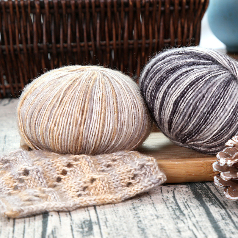 50g/ball Mohair Mink Cashmere Yarn Knitting Baby Wool Crochet Yarn for ...