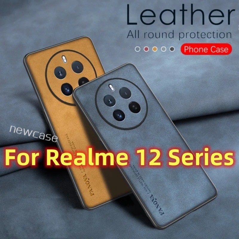 Luxury Sheepskin Leather Casing For Realme 12 Pro Plus Real Me 12Pro ...