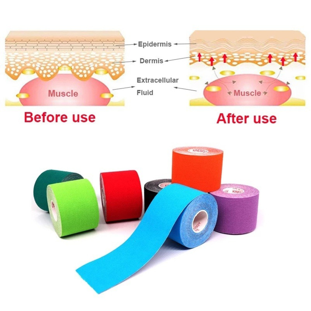 Muscle Tape Kinesiology Badminton Elastic Sport Tapes Knee Protector ...
