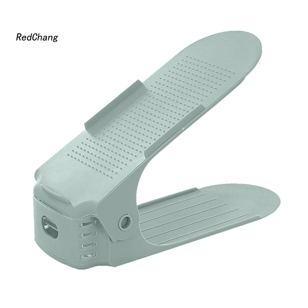 RC~ Adjustable Double-layer Shoe Rack Space-saving Storage Stand Shelf ...