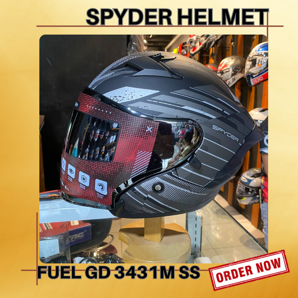 Spyder FUEL pd 3431m ss matte dual visor helmet | Shopee Malaysia