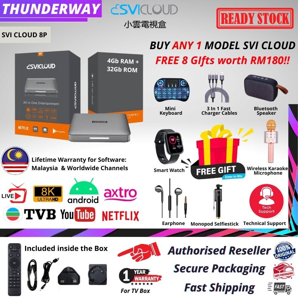 2022 Version SVI Cloud Android Box 8P Model Lifetime Malaysia ...