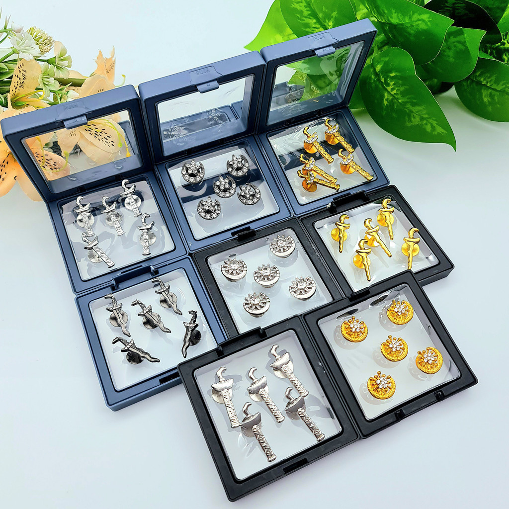 Butang Brooch Kerongsang Kacip Pin Baju Melayu Keris Wau Bulan Bintang ...