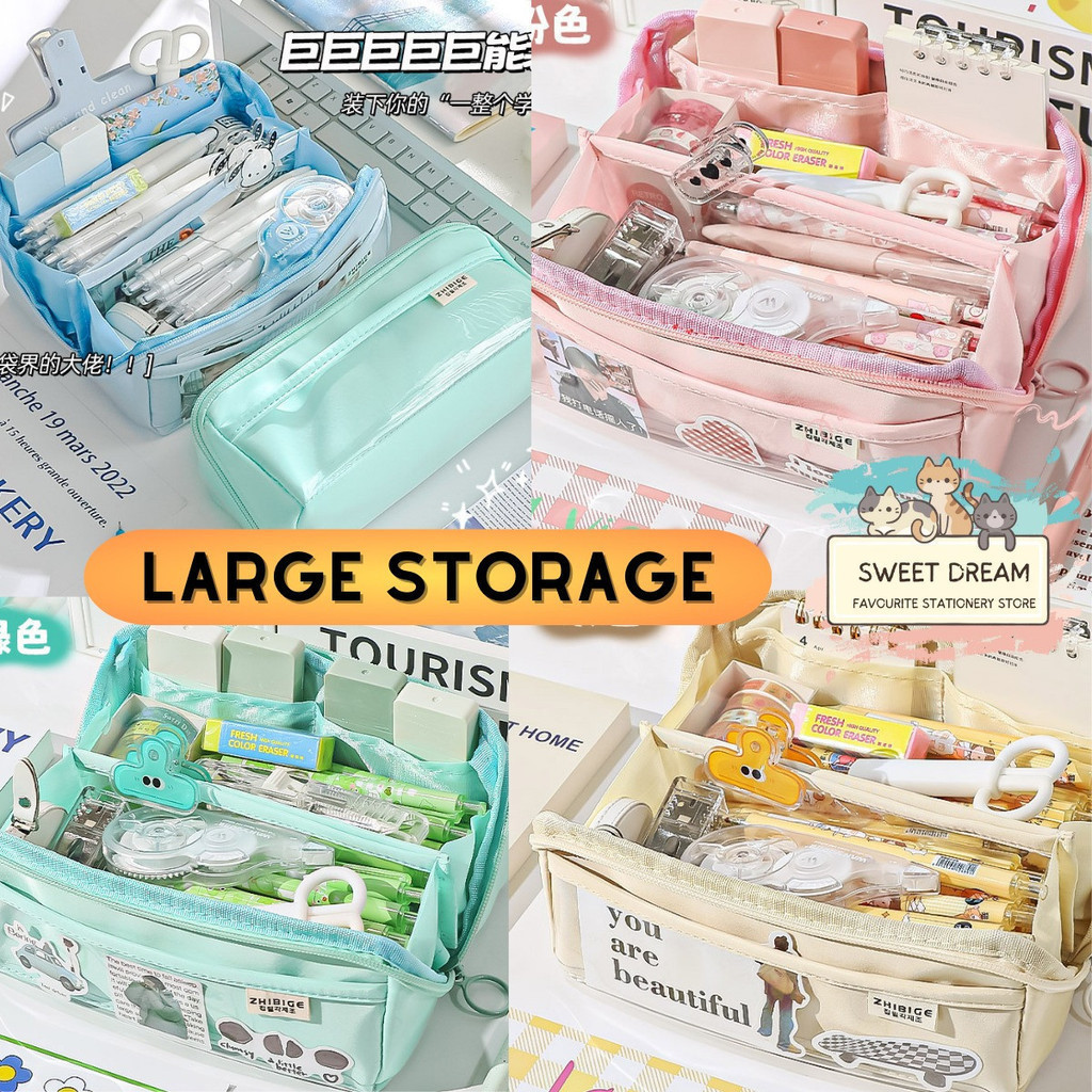 10 Many Layer Macaron Large Capacity ZHIBIGE Pensil Pencil BOX OFFICE ...