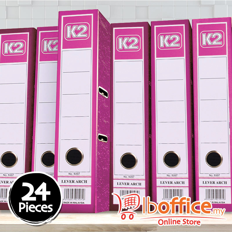 Hard Cover Fancy Arch File - K2 - 75mm - F4 - Pink - 24pcs | Shopee ...