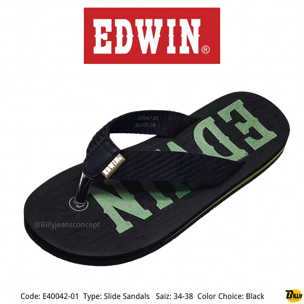 EDWIN Brand Ladies Comfort Casual Flip Flops Sandal Shoes ( E40042-01 ...