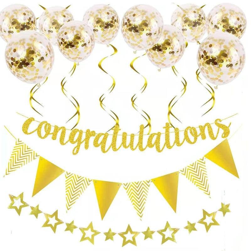 Graduation Ceremony Party Decoration Banner Pull Flag Congratulations ...