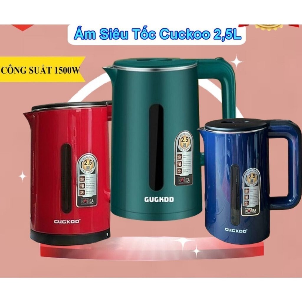 Gugkoo HERA Super Speed Kettle 2.5L Capacity 1500W Self-Disconnecting ...