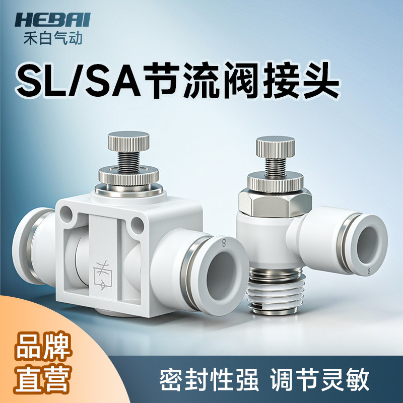 Sa Pneumatic Cylinder Flow Speed Regulating Valve SL8/10-01/02/03/04 ...